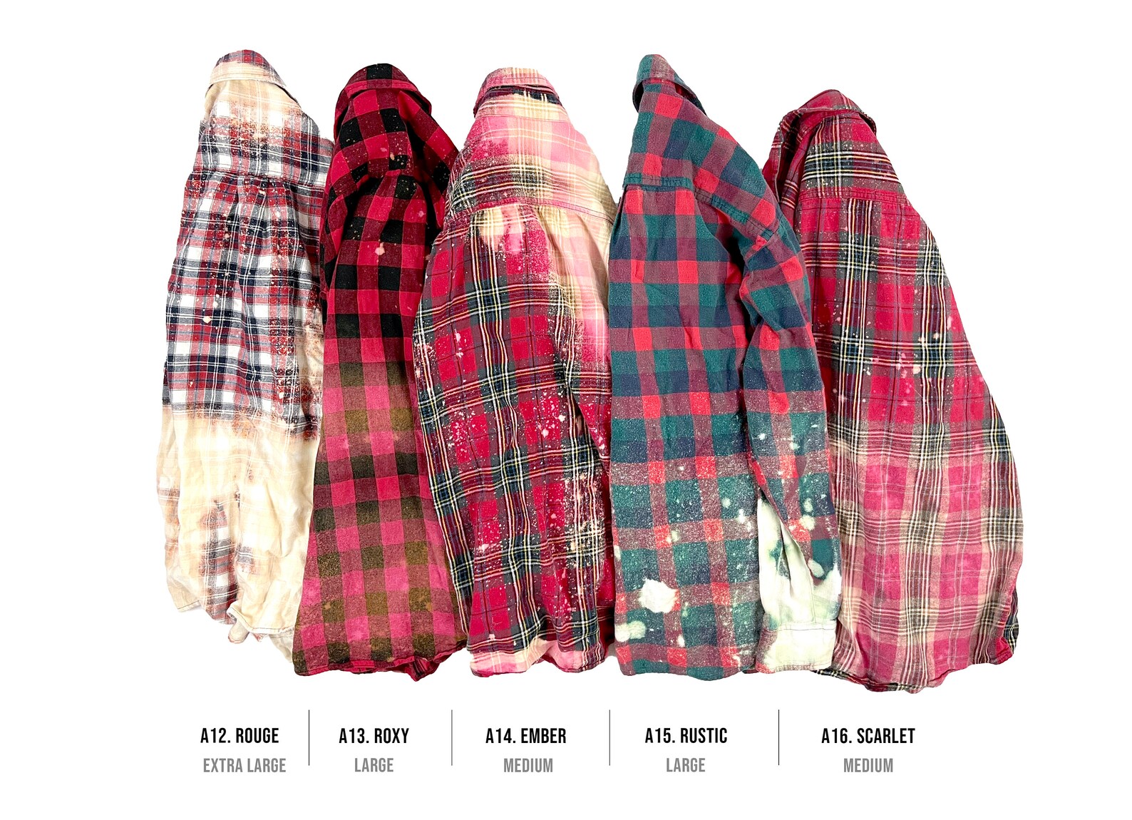 Vintage Distressed Bleach Flannel Shirts - Etsy