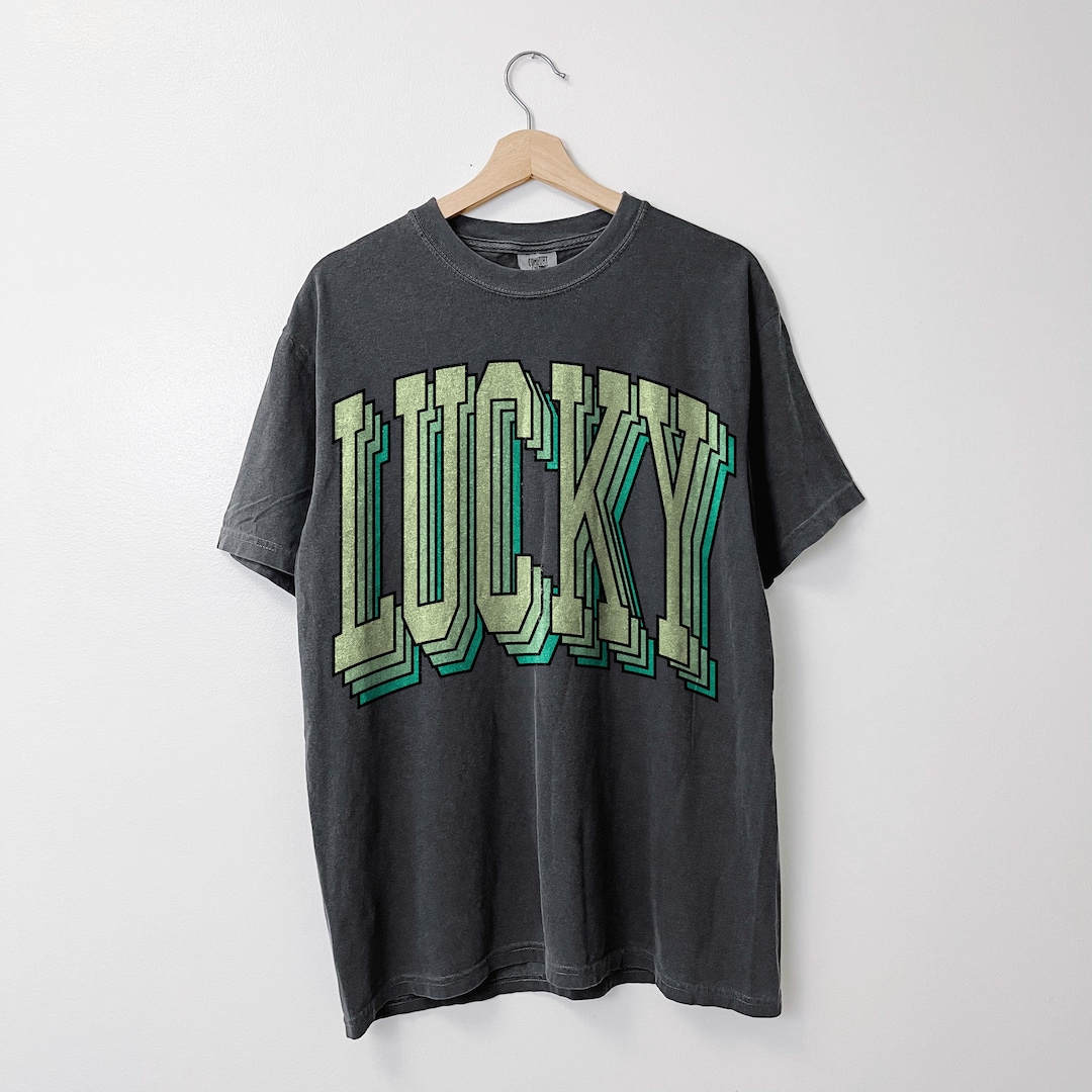 Retro Lucky T-shirt: Comfort Colors St Patricks Day Tee - Etsy
