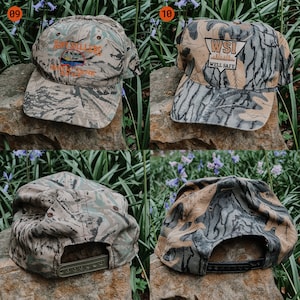 Vintage Camouflage Hats 80s 90s Style Camo Hats Snapbacks Trucker Hats ...