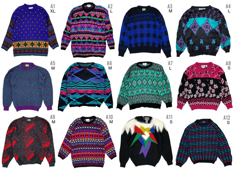 80s Vintage Sweaters Cozy Sweaters Oversized Sweaters - Etsy