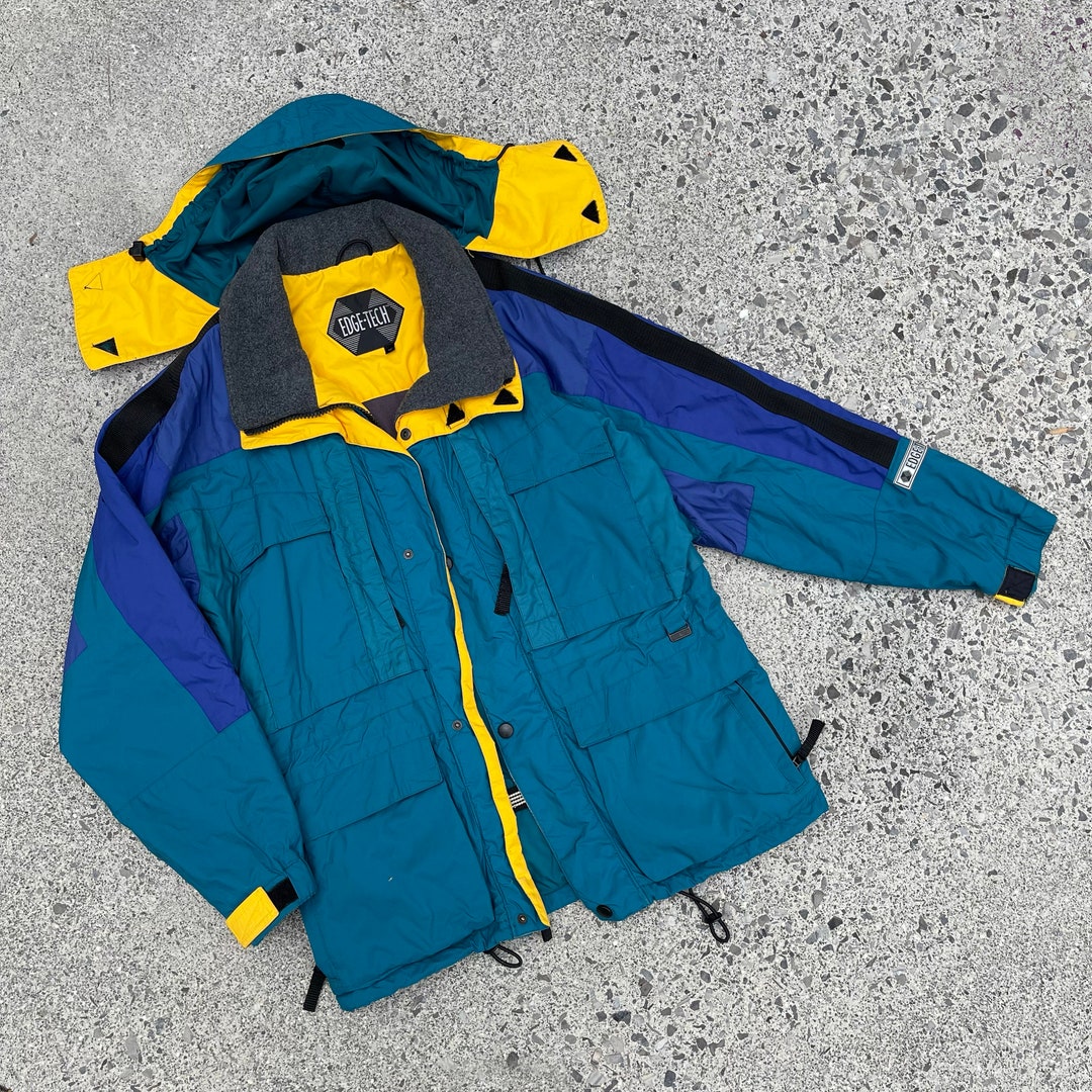 Vintage Edge Tech Color Block Ski Jacket - Etsy