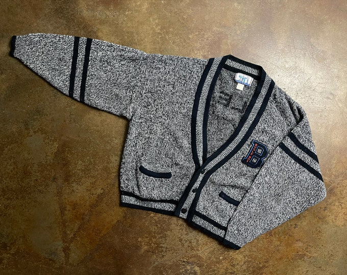 80s Vintage Bugle Boy University Oversized Cardigan Sweater - Etsy