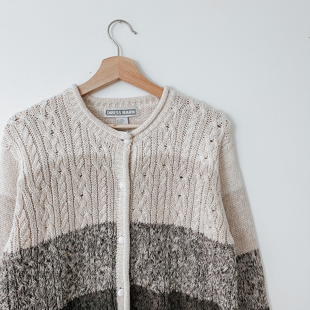 Y2K Vintage Earthtone Knit Cardigan Sweater - Etsy