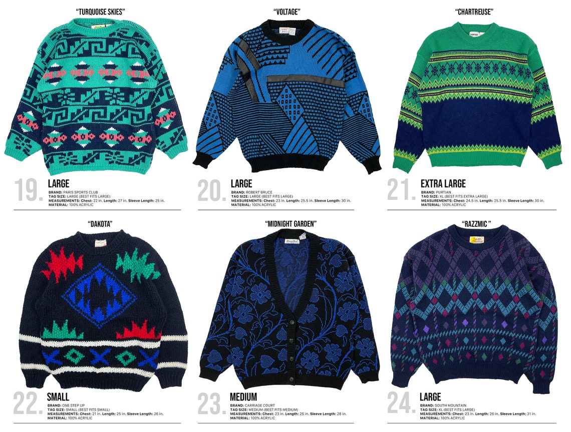 80s Vintage Sweaters Cozy Sweaters Oversized Sweaters - Etsy