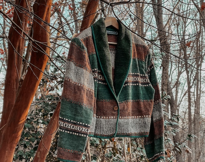 Vintage Western Cropped Tapestry Jacket - Etsy