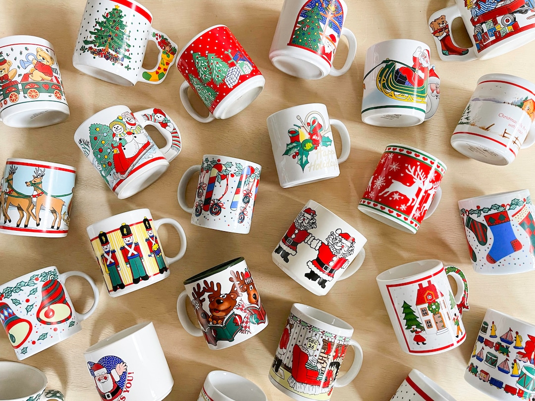 Vintage Christmas Holiday Coffee Mugs You Pick | Coffee Mug | Retro ...