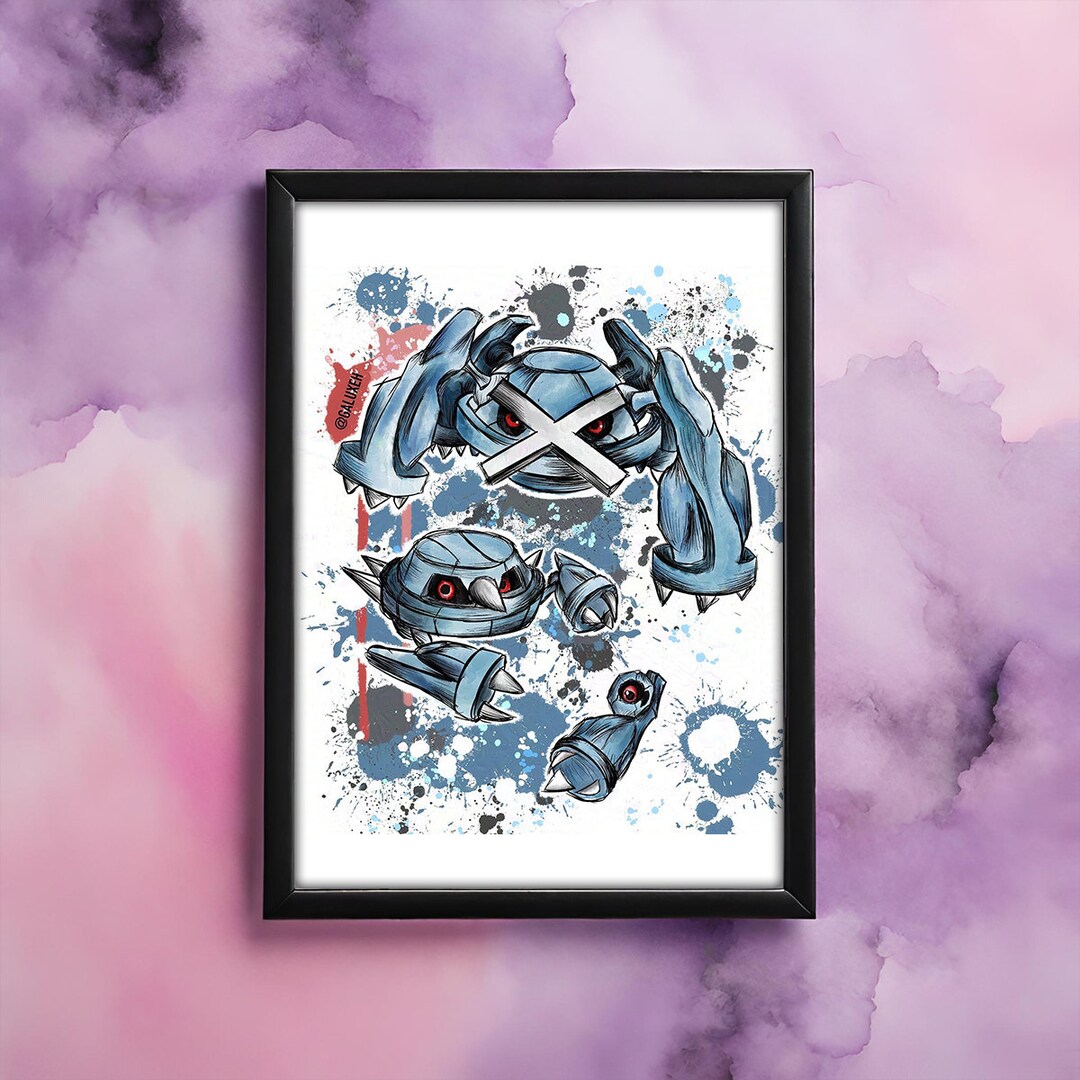 Metagross Metang Beldum Art Print POKEMON A5 A4 - Etsy