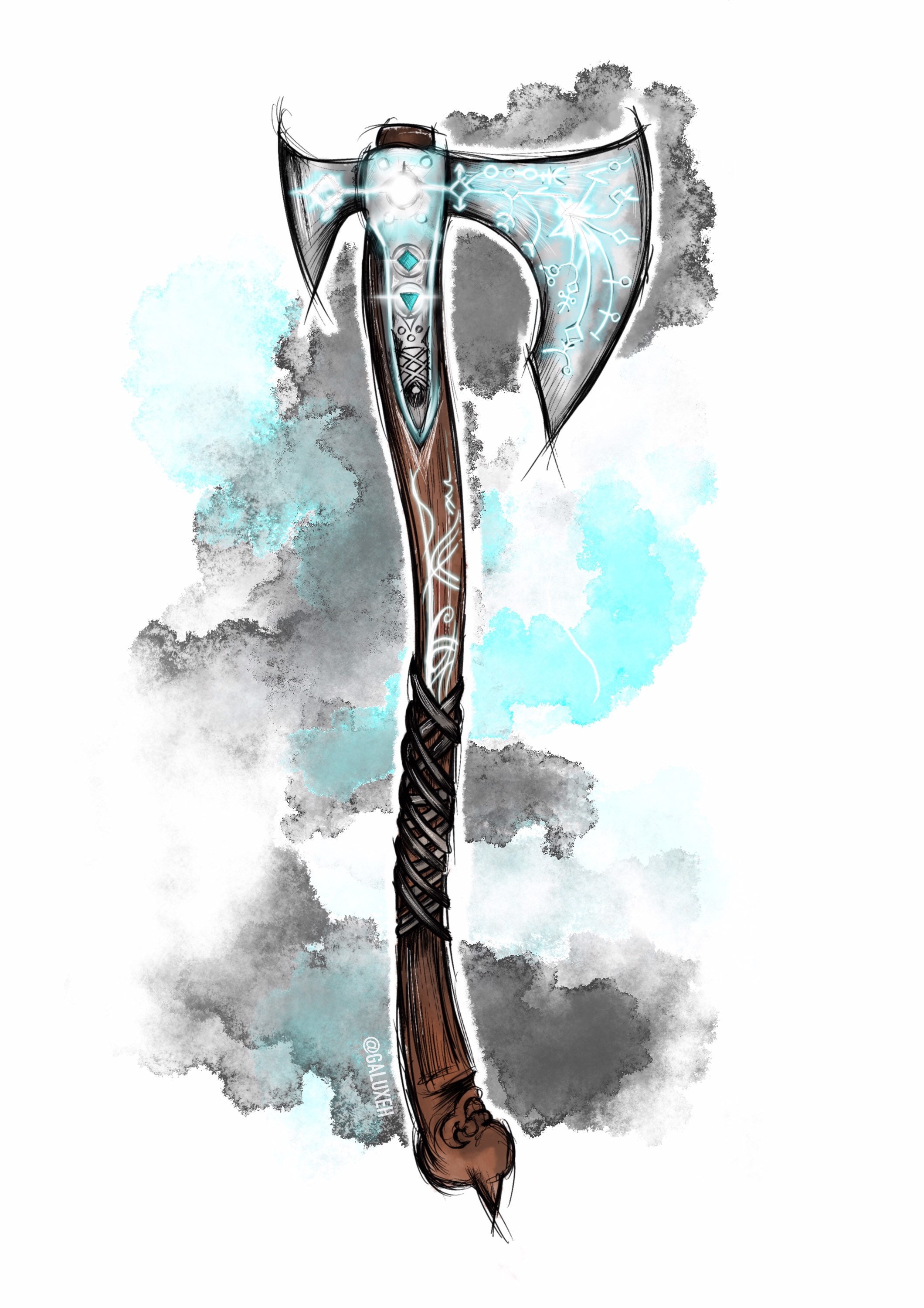 Leviathan Axe Inspired Print God of War KRATOS AXE - Etsy Canada