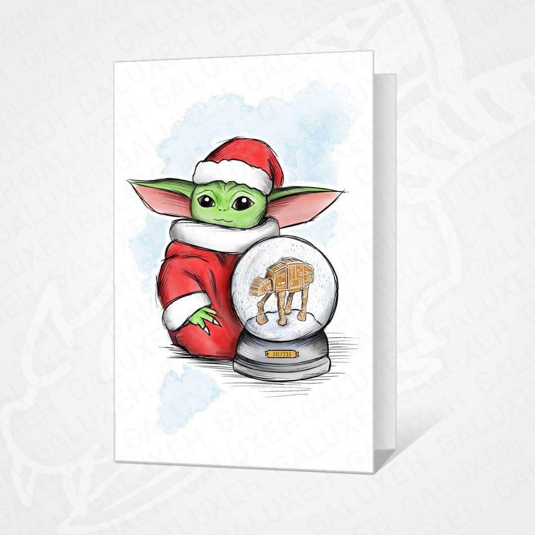 Baby Yoda Christmas Card A6 With Envelope - Etsy