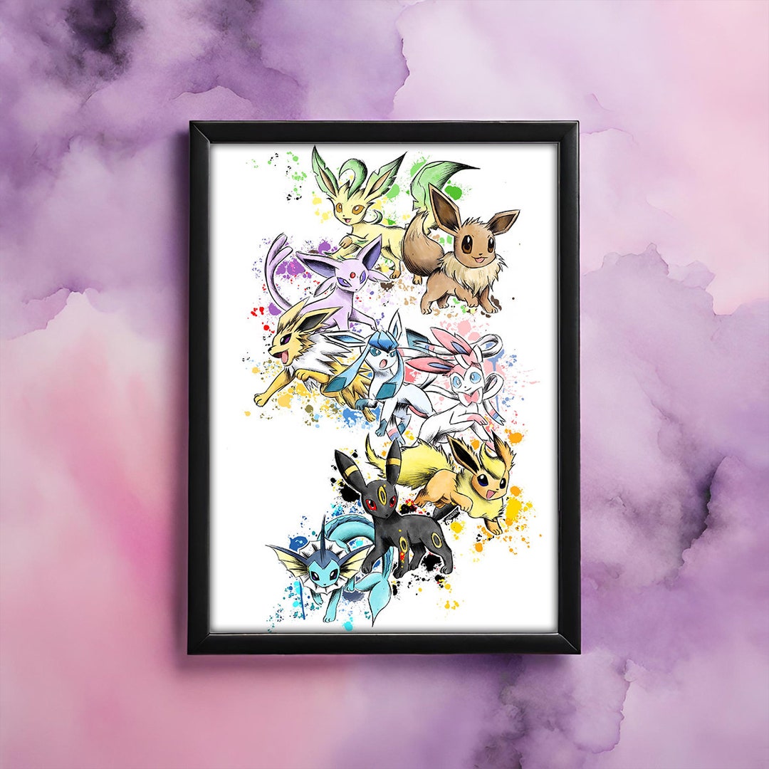Eeveelutions Pokemon Print A4 A5 - Etsy