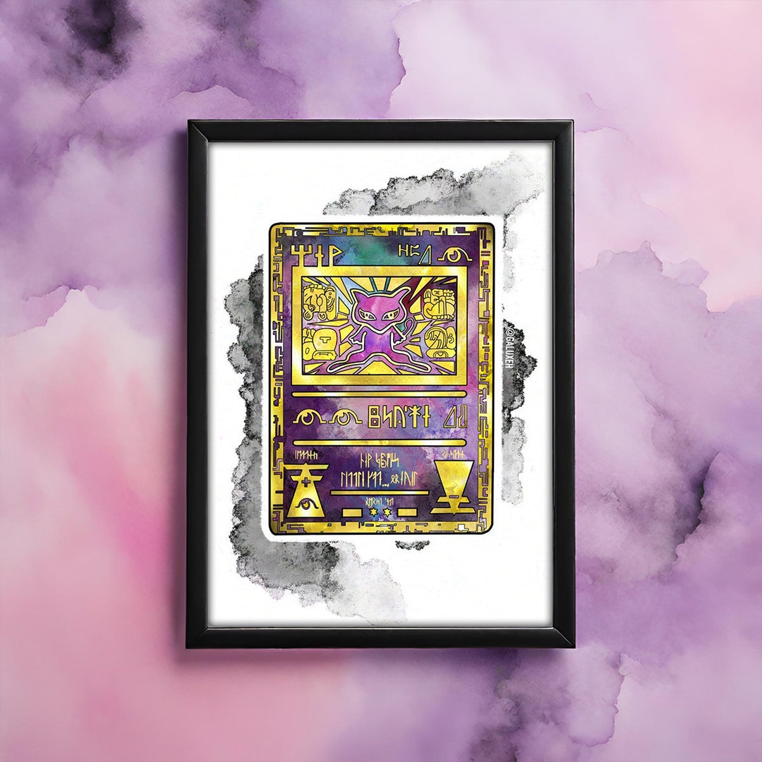 Ancient Mew Card POKEMON A5 Print - Etsy