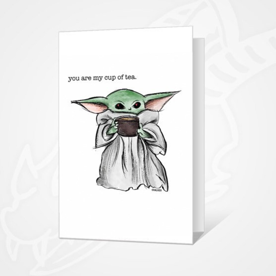 Baby Yoda Valentines Day Celebration Love Anniversary Card STAR WARS A6 ...