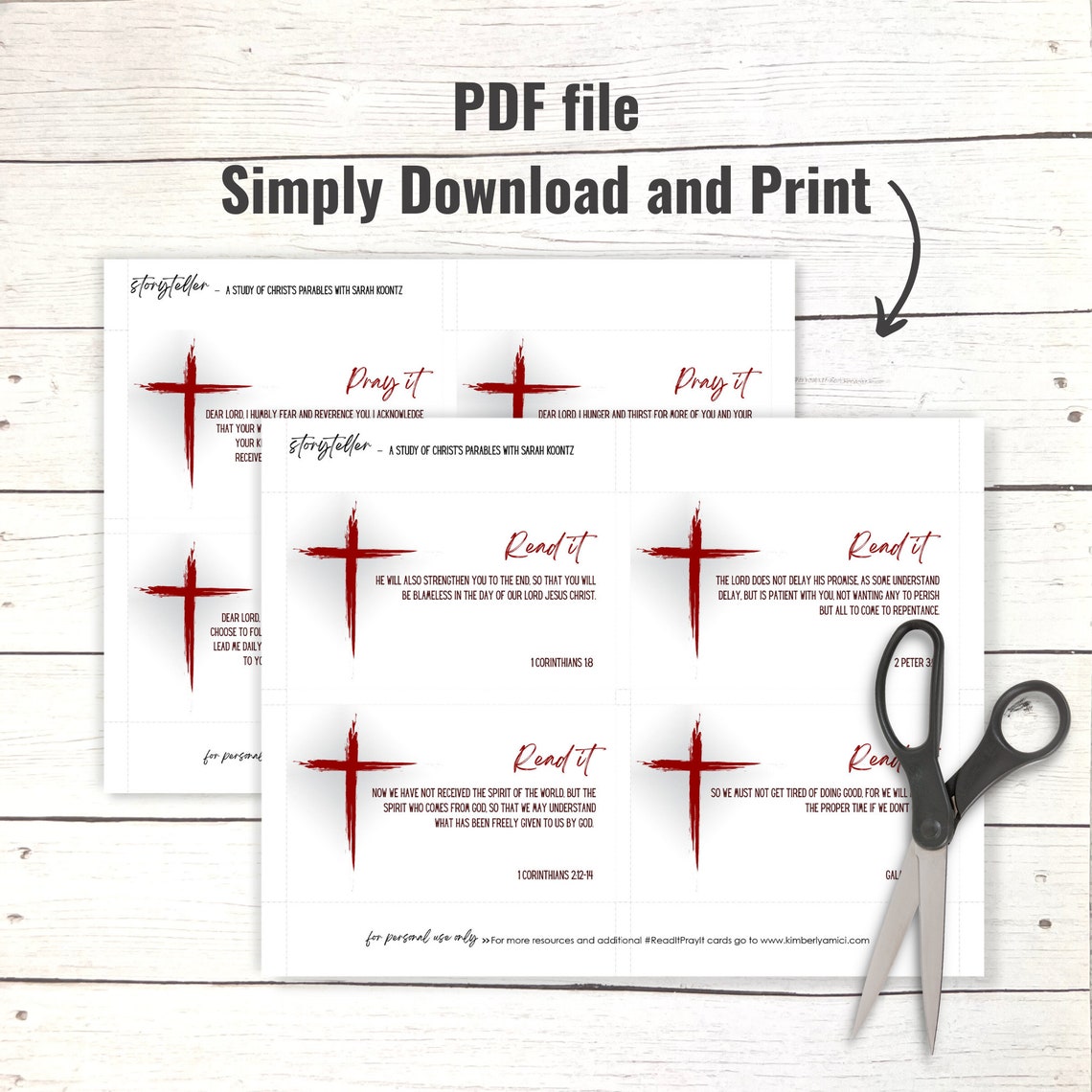 Printable Scripture and Prayer Cards From Christs Parables - Etsy