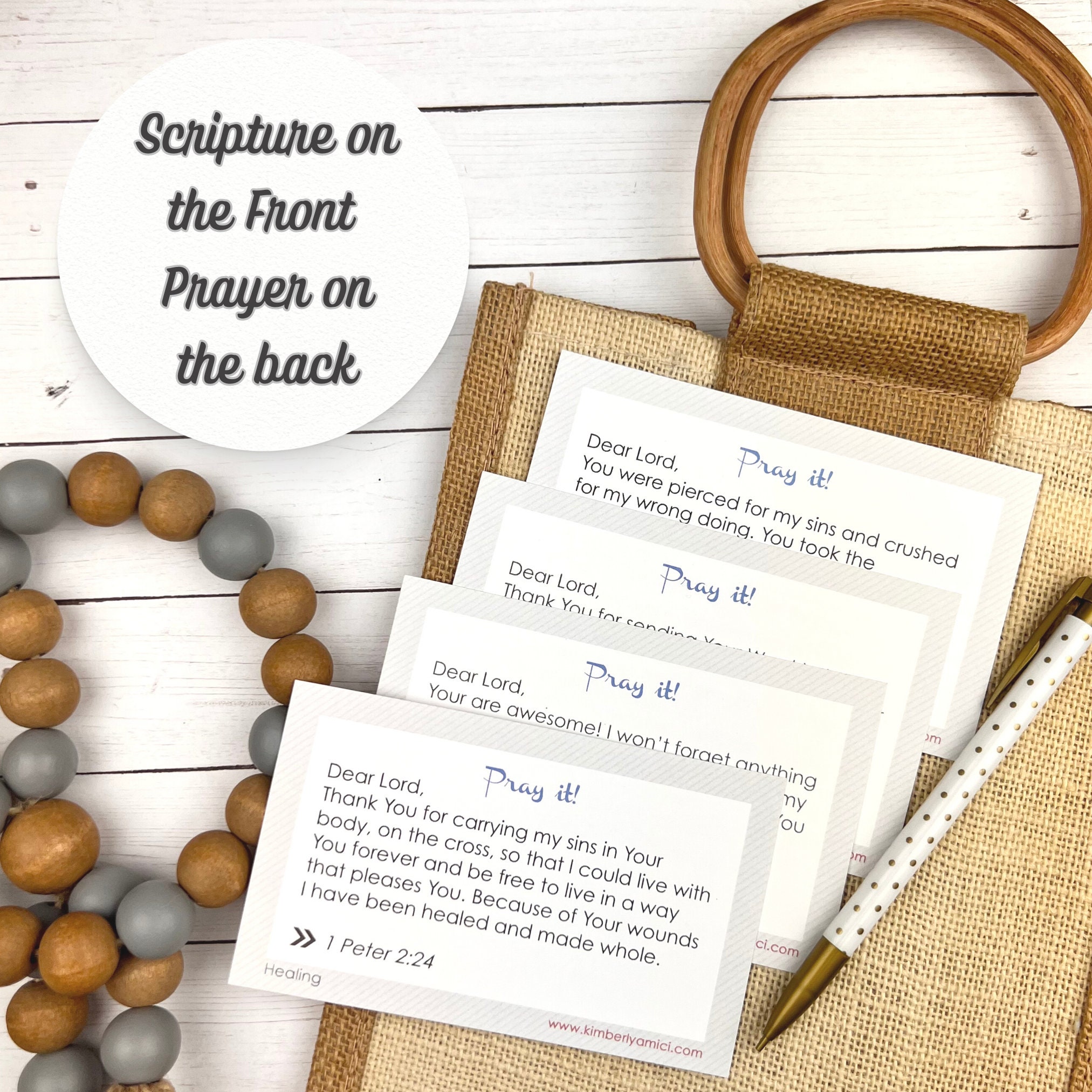 4 Scripture Cards - Prayer Cards on Health and Healing - Etsy