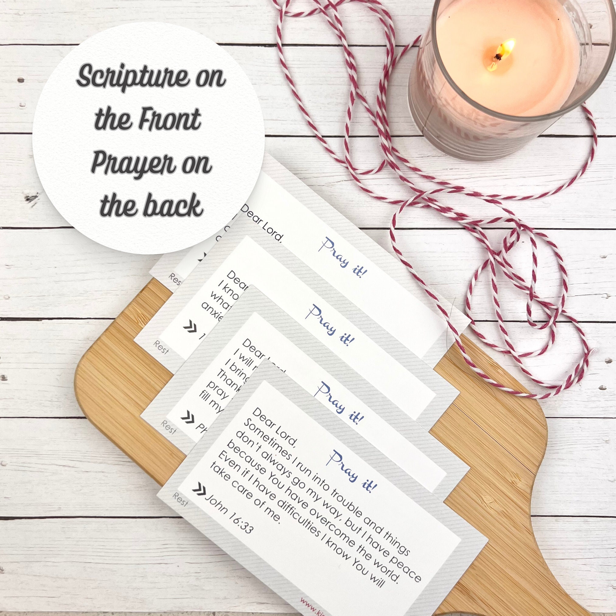 4 Scripture Cards - Prayer Cards on Rest - Etsy