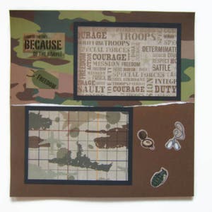 Army Scrapbook Pages - Premade Army Layout - Military Pages - Etsy