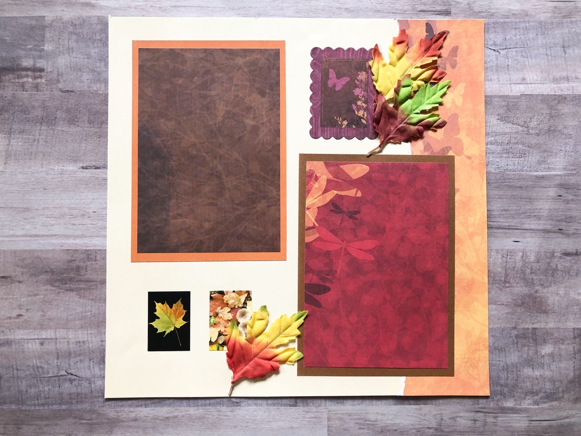 Fall Scrapbook Pages Autumn Layouts Premade Pumpkin Pages - Etsy