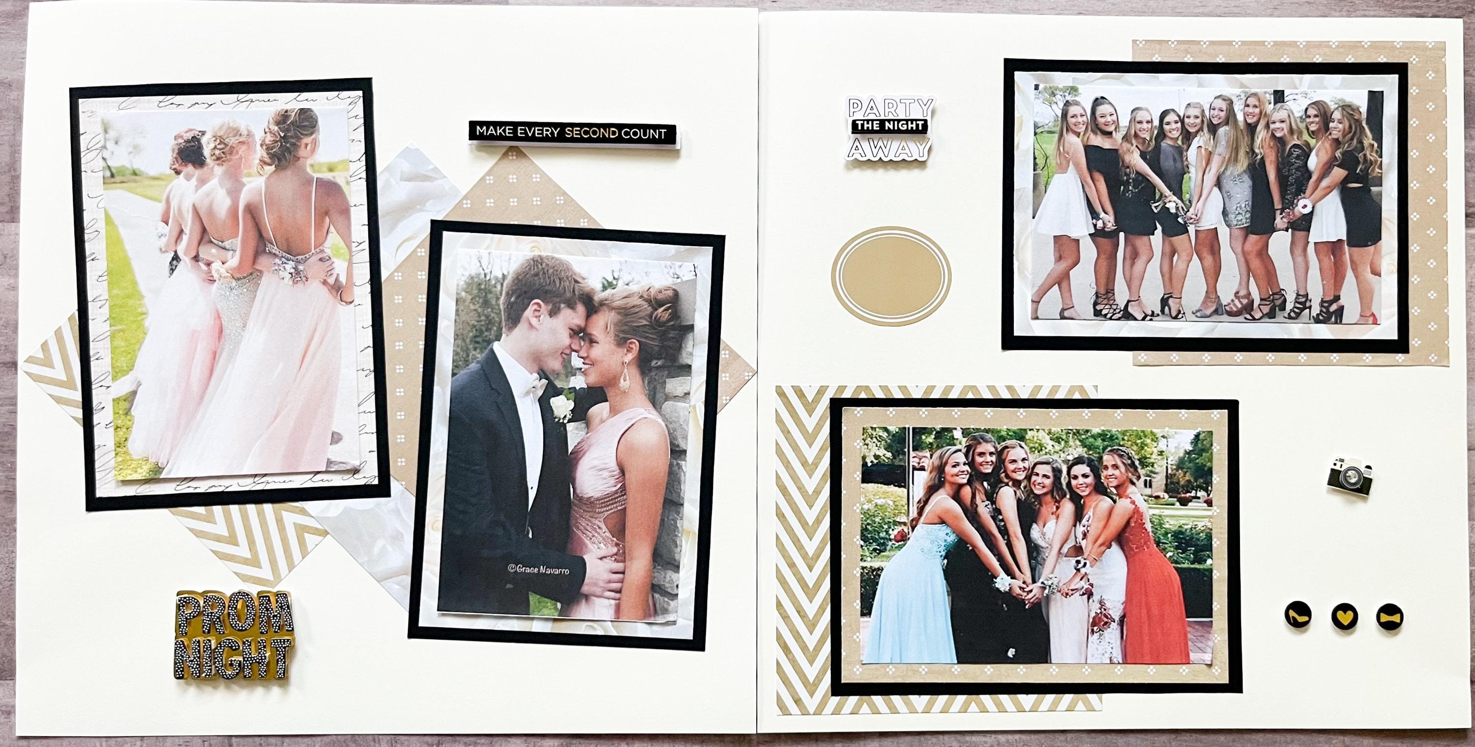 Prom Scrapbook Layouts - Premade Prom Scrapbook Pages - School Dance ...
