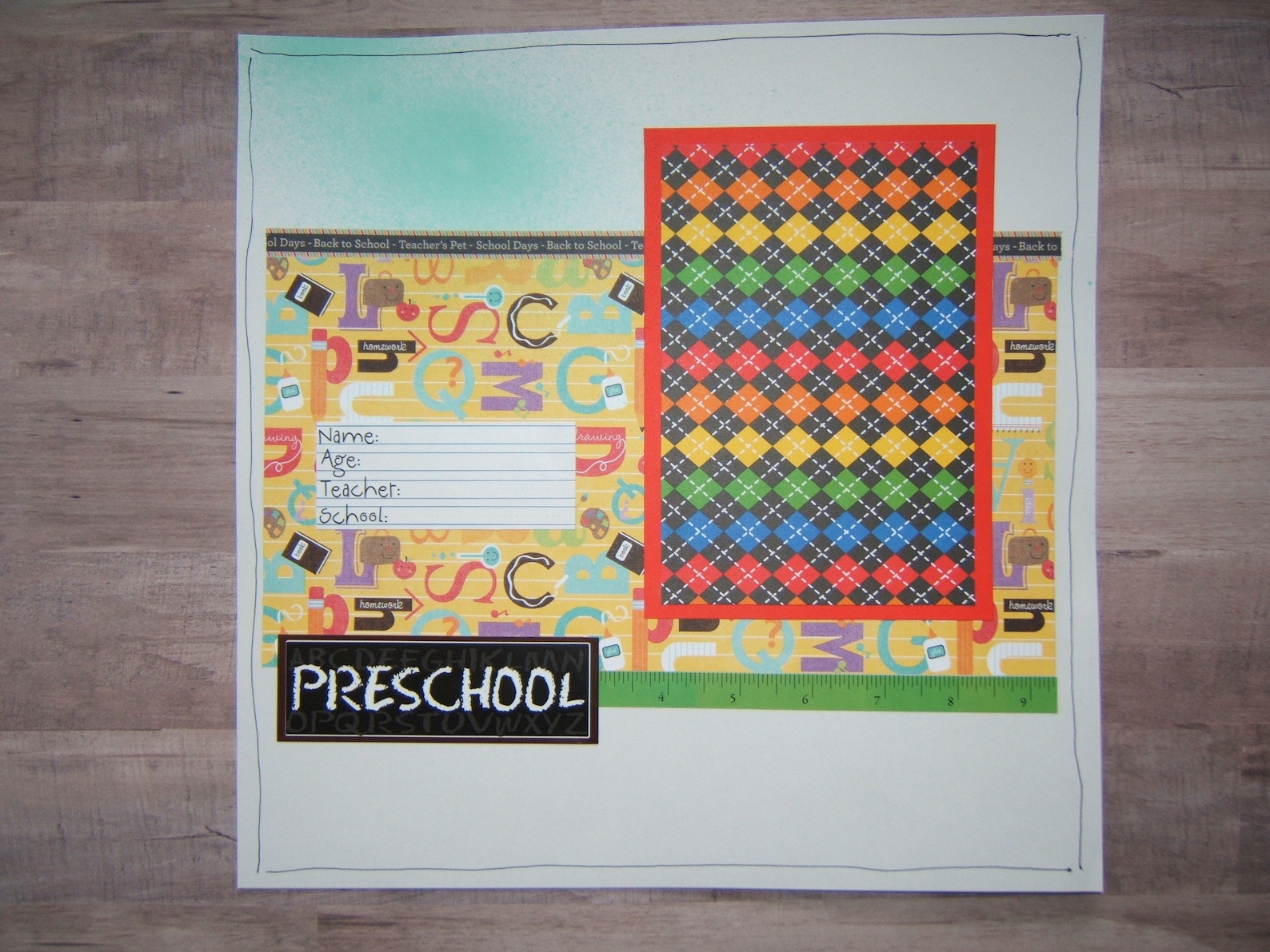 Preschool Scrapbook Pages Back to School Pages Premade - Etsy