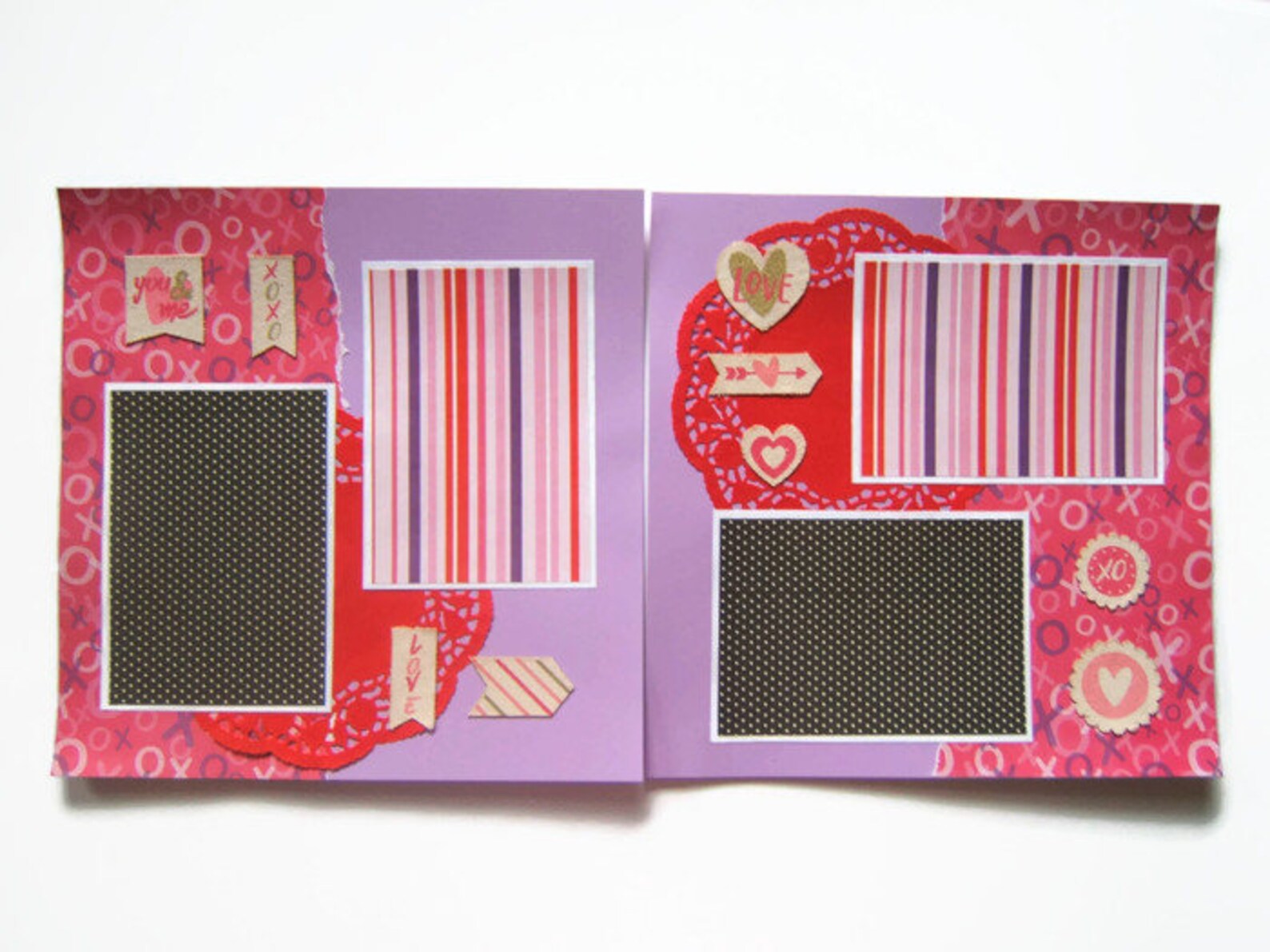 Valentine's Day Scrapbook Pages Valentine's Day - Etsy