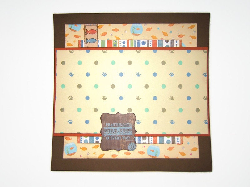Cat Scrapbook Pages - Premade Cat Scrapbook Pages - Kitten Scrapbook ...