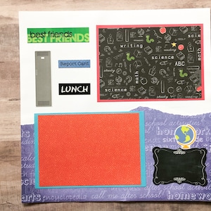 Sixth Grade Scrapbook Pages - Back to School Pages - Premade Sixth ...