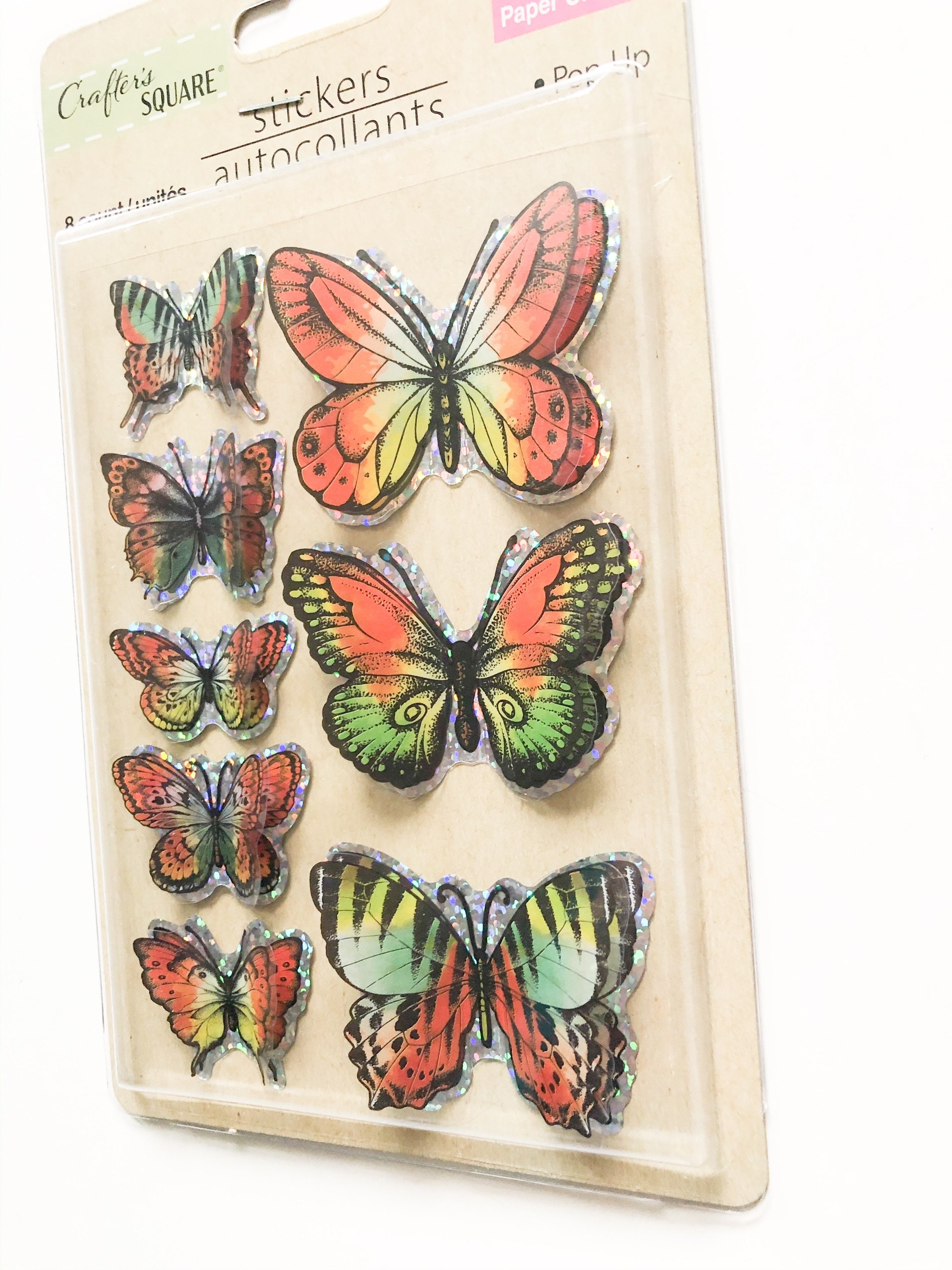 Orange Butterfly Stickers Scrapbooking Supplies Butterfly ...
