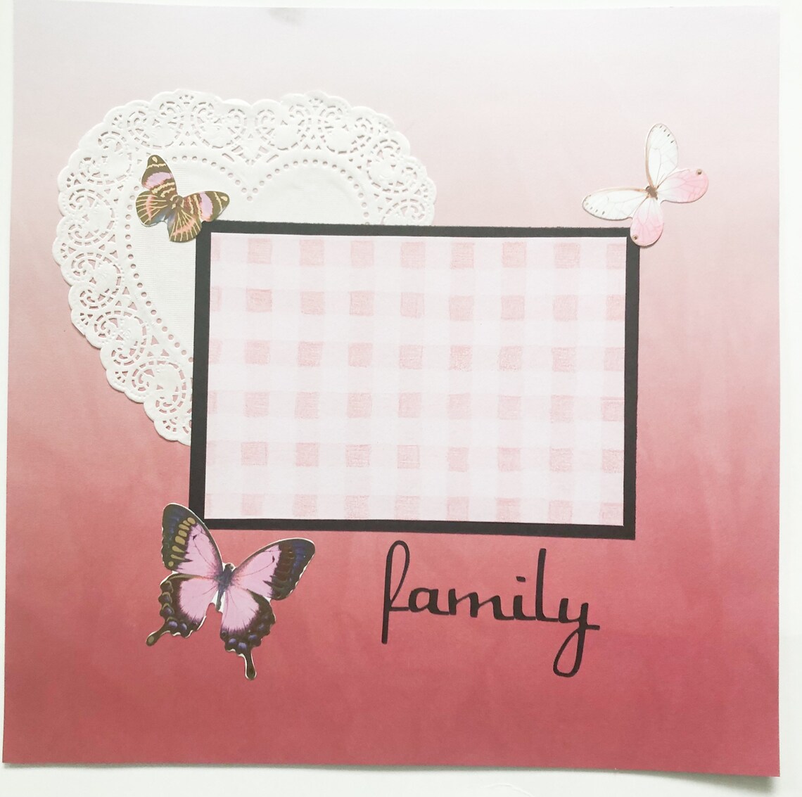 Premade Pink Family Scrapbook Pages Pink Scrapbook Layouts - Etsy