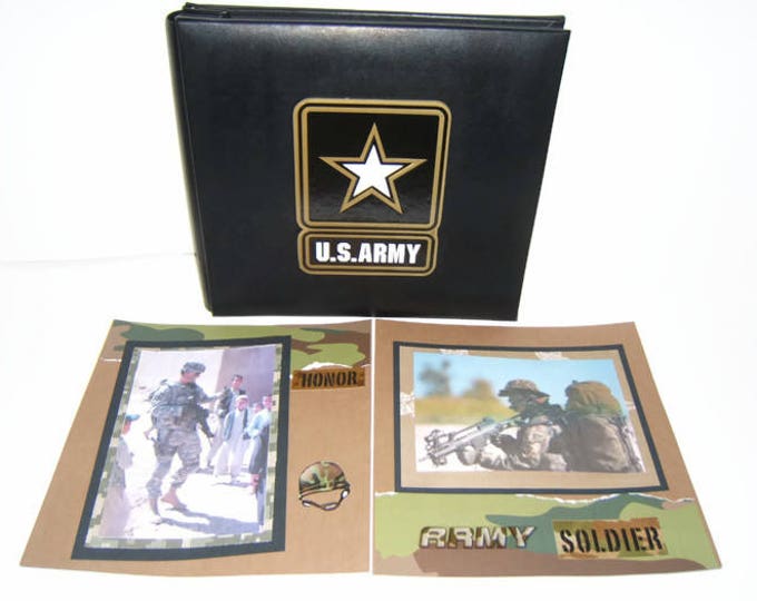 Army Scrapbook Album - Army Graduation Gifts - Premade Army Scrapbook ...