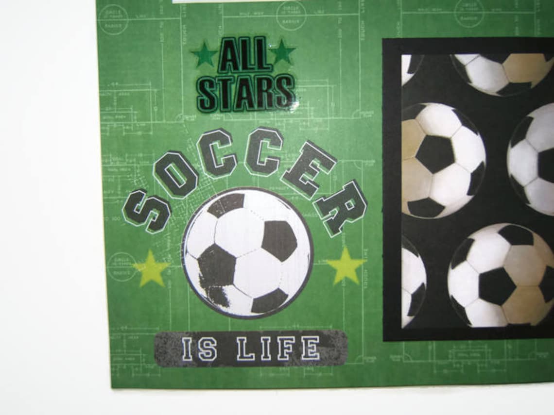 Soccer Pages Soccer Scrapbook Pages Premade Soccer Layouts | Etsy
