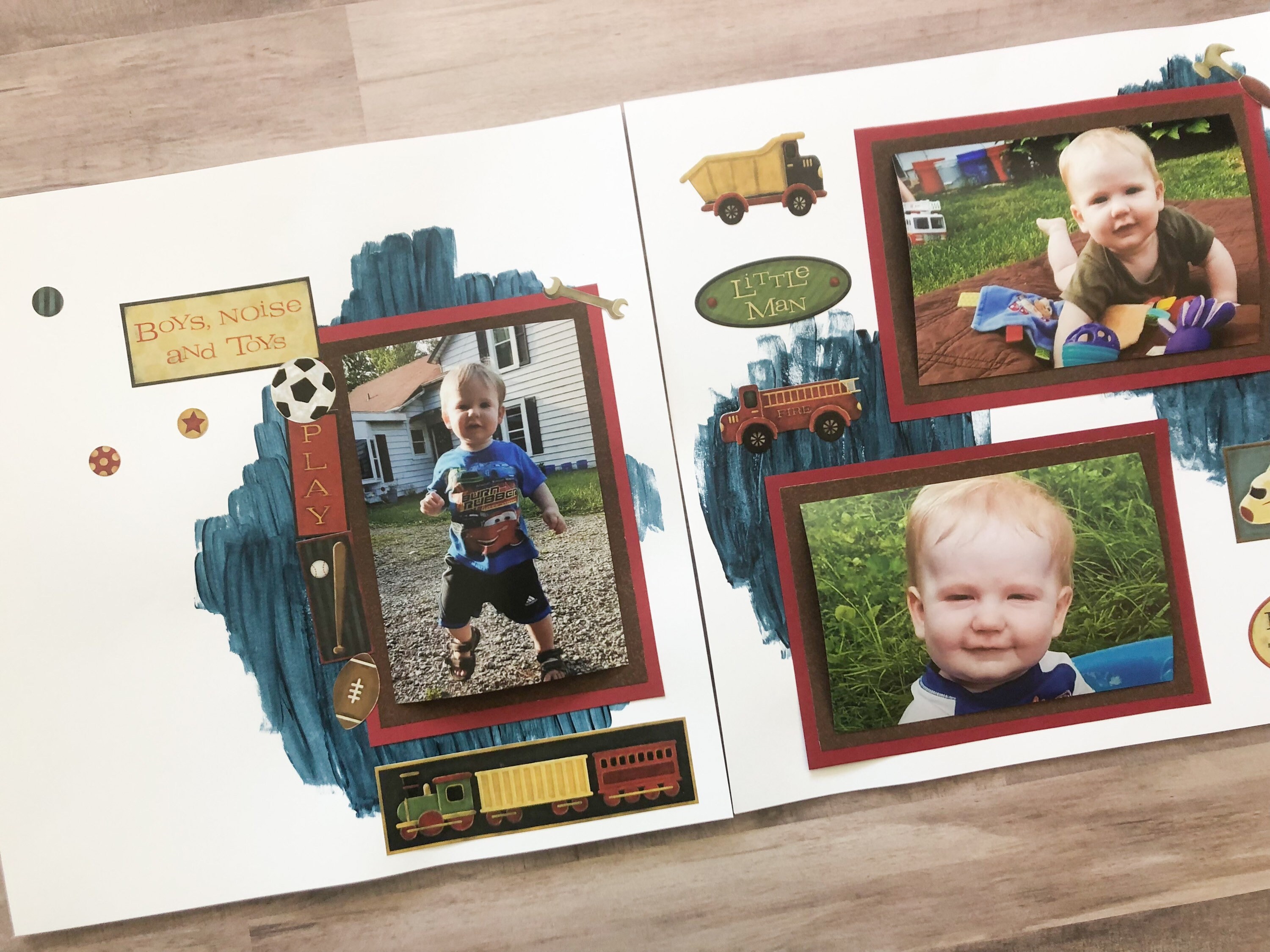 Boy Scrapbook Layout Boy Pages 12 by 12 Boy Layouts - Etsy