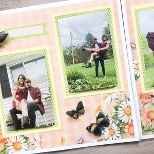 Butterfly Scrapbook Layouts - 12 by 12 Family Scrapbook Pages - Premade ...