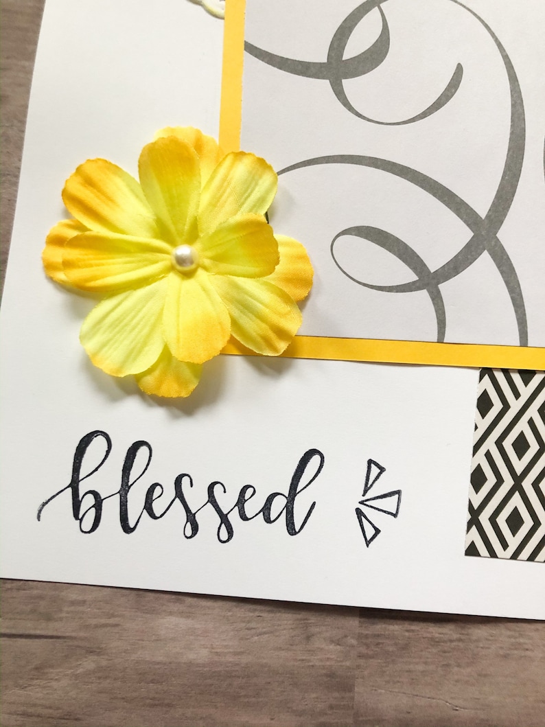 Yellow Wedding Scrapbook Pages - Premade Yellow Wedding Scrapbook ...