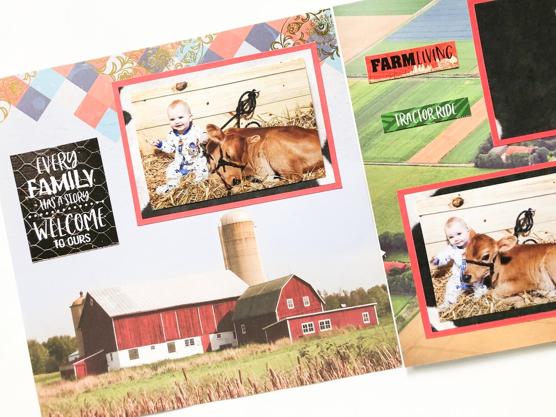 Farm Pages - Premade Farm Scrapbook Pages - Farm Scrapbook Layouts ...