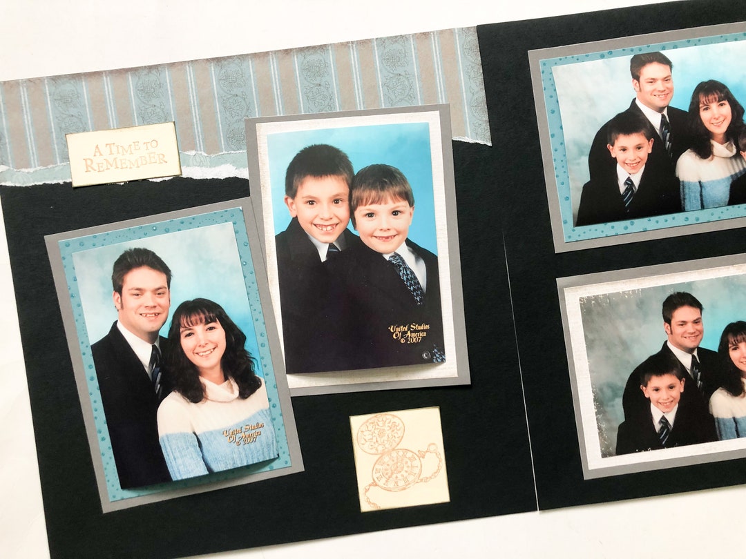 Family Scrapbook Layouts - 12 by 12 Premade Family Scrapbook Pages ...