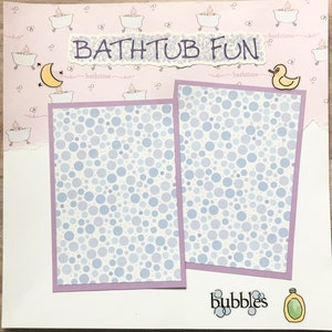 Premade Baby Girl Bath Scrapbook Layout - Baby Girl Scrapbook Layouts ...