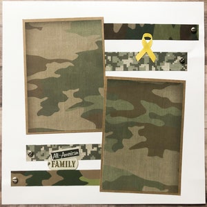 Army Scrapbook Pages - Premade Army Layout - Military Pages - 12 by 12 ...