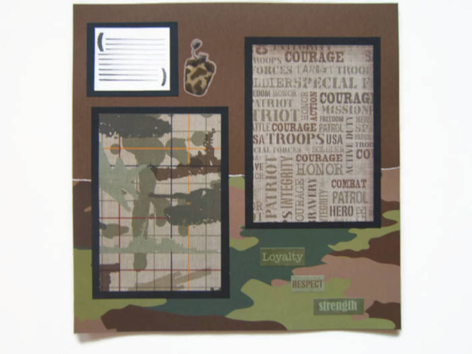 Army Scrapbook Pages Premade Army Layout Military Pages - Etsy
