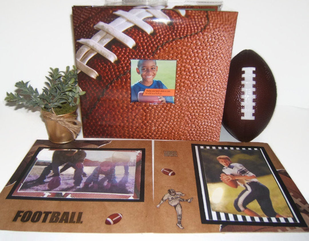 Football Photo Album Football Scrapbook Album Premade - Etsy