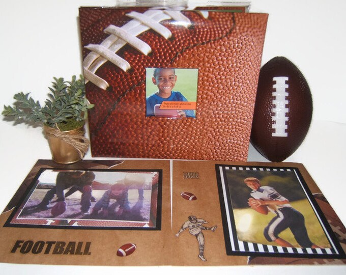 Football Photo Album Football Scrapbook Album Premade Football Album ...