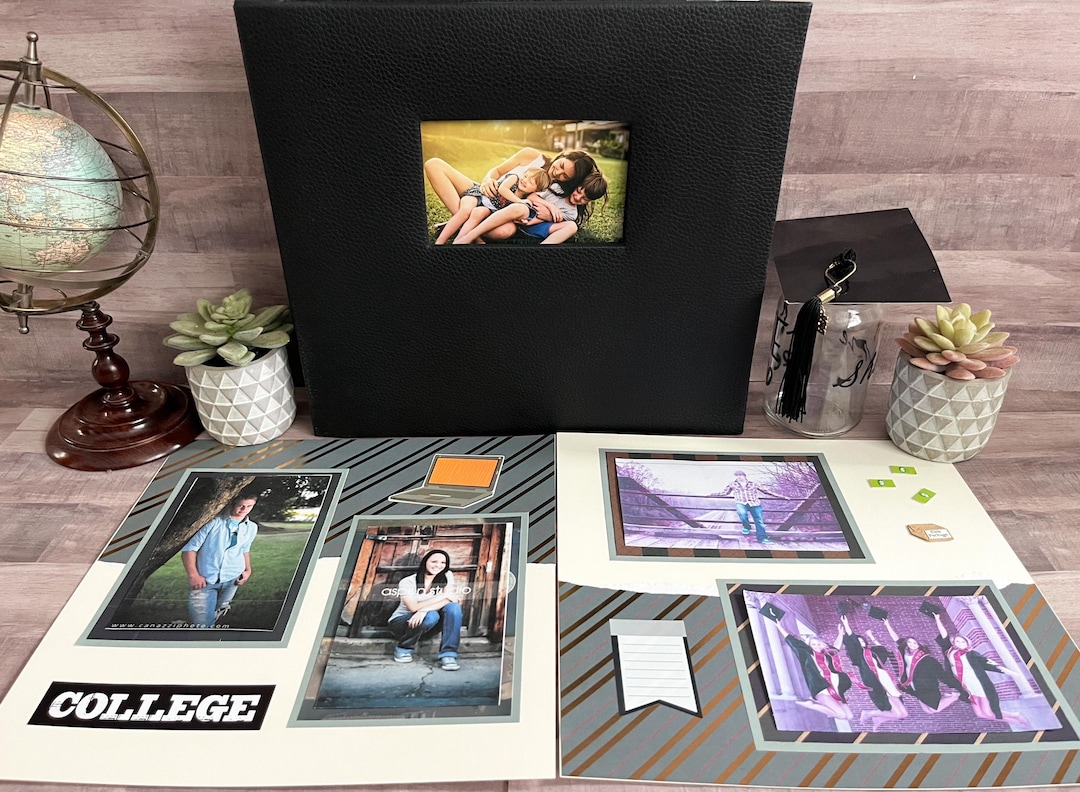 College Scrapbook Album - Premade College Photo Album - College ...
