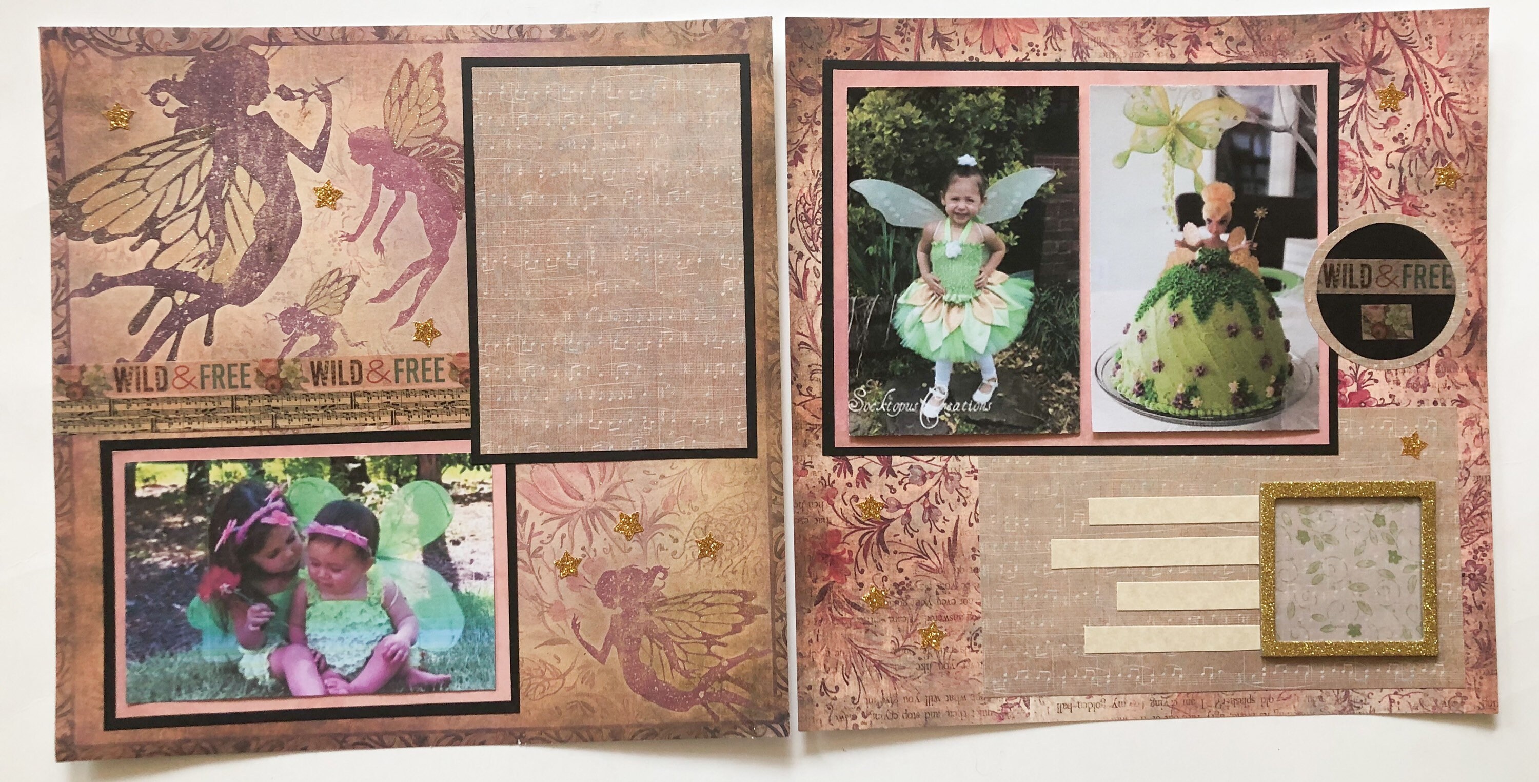 Fairy Girl Scrapbook Layout - Girl Scrapbook Pages - Fairy Pages - 12 ...