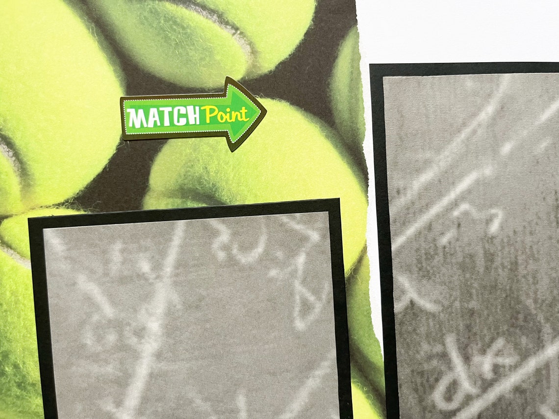 Tennis Scrapbook Layouts - Tennis Scrapbook Layout - Premade Sports ...
