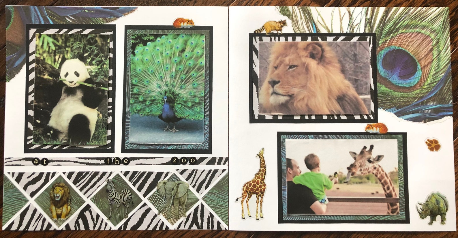 Premade Zoo Trip Scrapbook Pages Zoo Scrapbook Layouts - Etsy