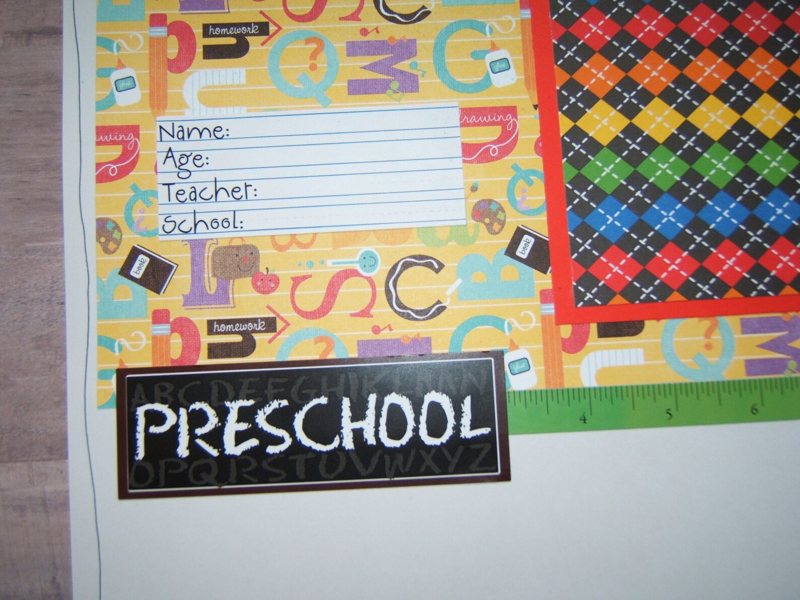 Preschool Scrapbook Pages Back to School Pages Premade Preschool ...