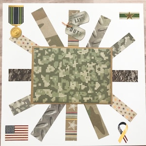 Army Scrapbook Pages - Premade Army Layout - Military Pages - 12 by 12 ...