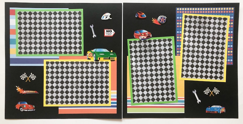Race Car Scrapbook Layout - Boy Scrapbook Pages - Cars and Boy Pages ...