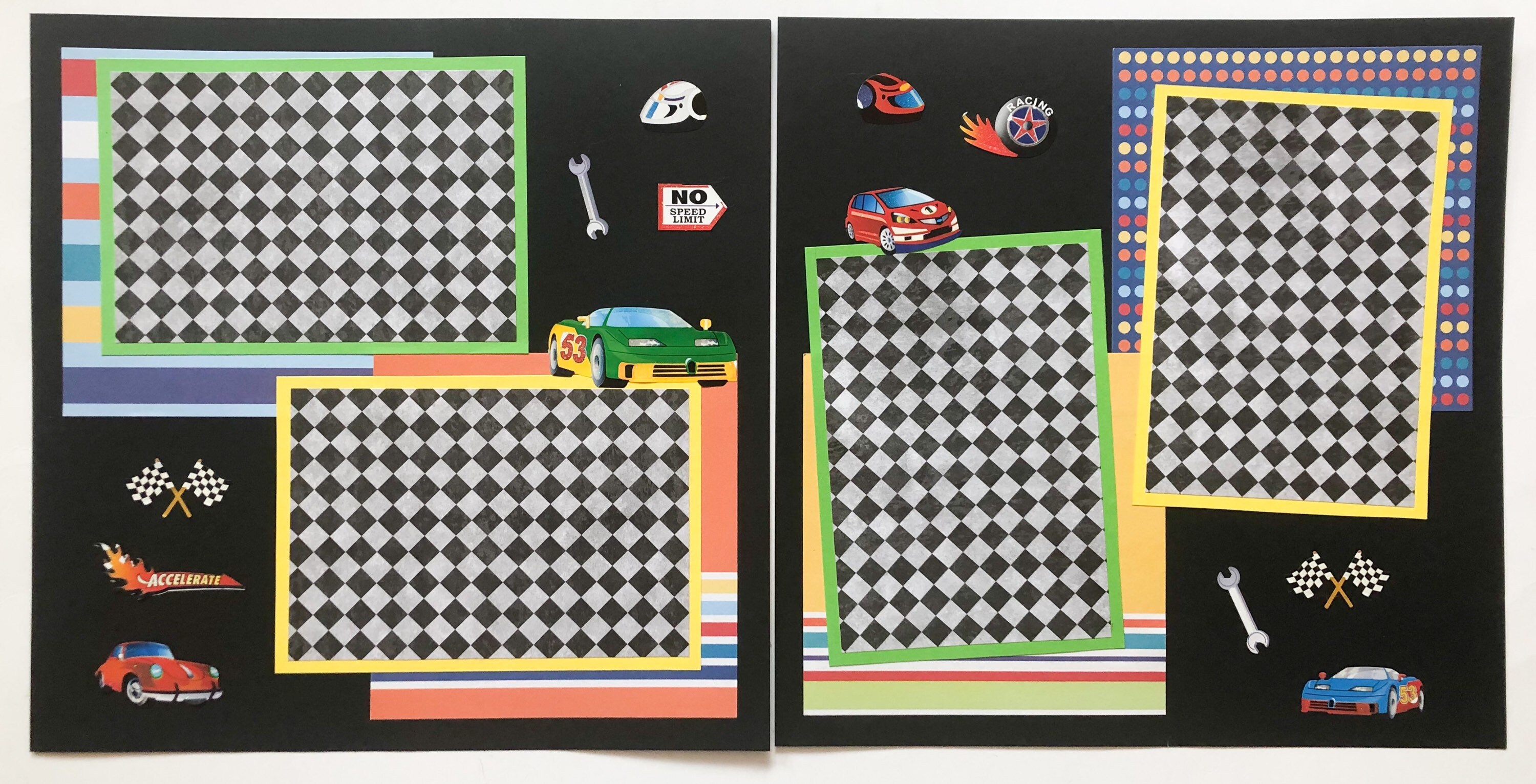 Race Car Scrapbook Layout - Boy Scrapbook Pages - Cars and Boy Pages ...