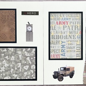 Army Scrapbook Album Premade 12 by 12 Army Uniform Scrapbook Military ...