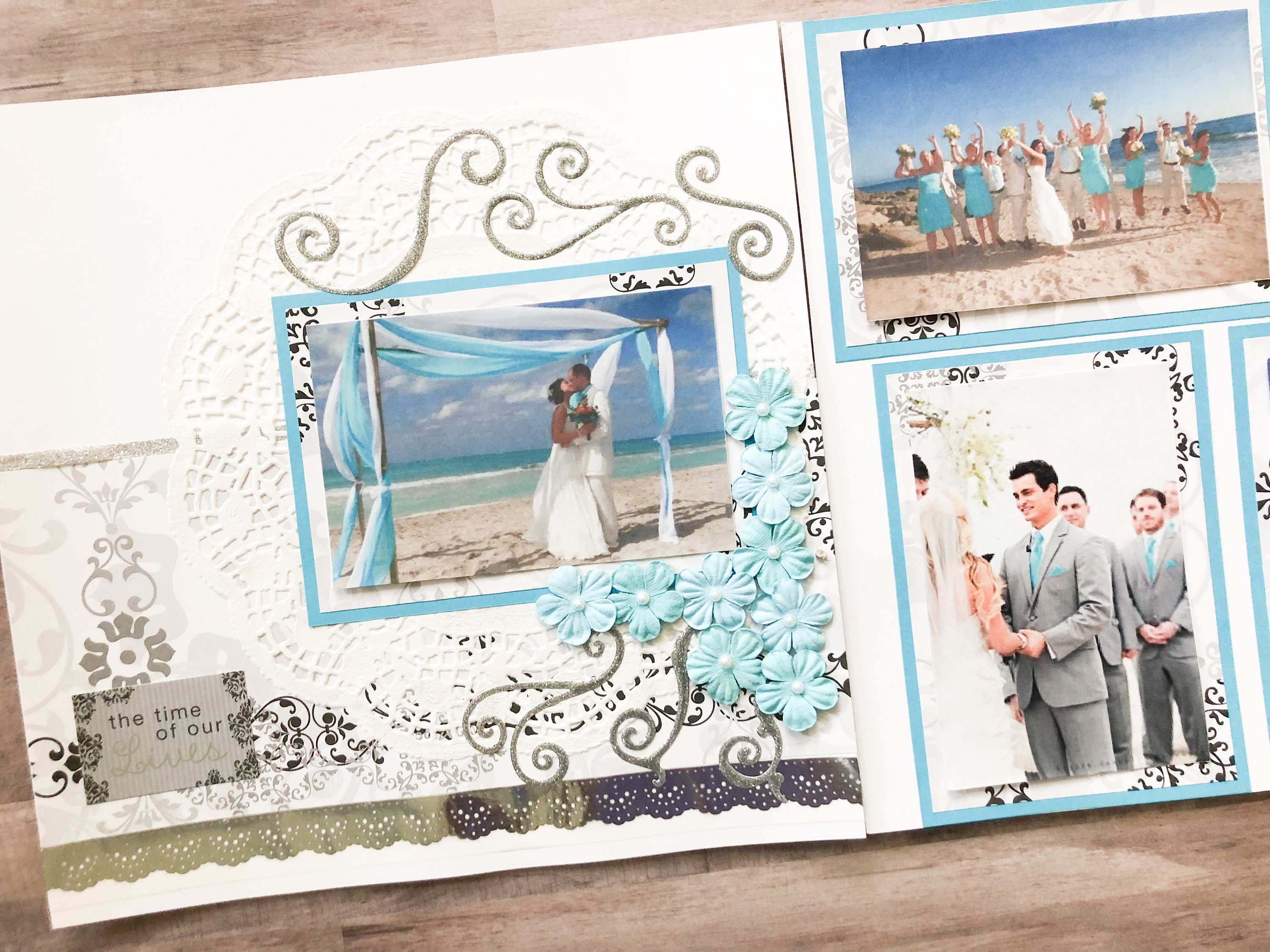 Beach Wedding Pages Turquoise Wedding Scrapbook Pages - Etsy